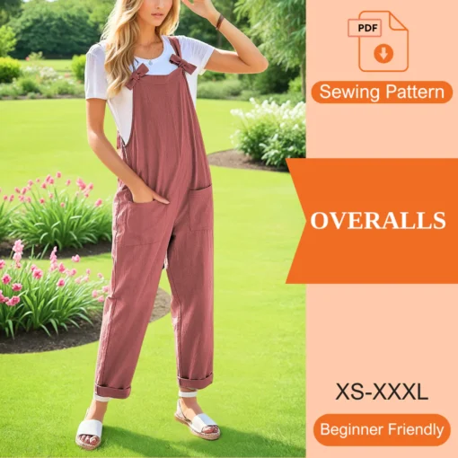 Overalls PDF Sewing Pattern – Sew & Fold
